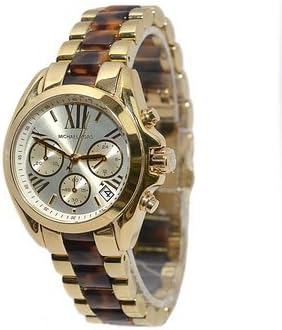 Amazon.co.jp: マイケルコース Michael Kors Chronograph Mini Bradshaw Tortoise ...
