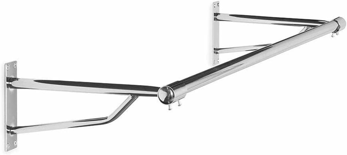 The Shopfitting Shop 3ft Long Wall Mounted Clothes Rail Chrome Garment ...