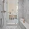 Threshold.Shop Super White Engineered Marble Threshold for Shower Curb ...