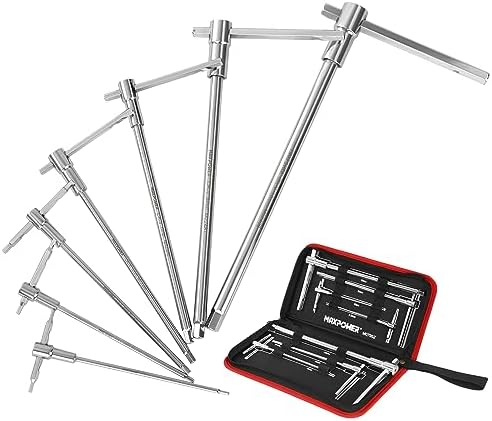 MAXPOWER Sliding T-Handle Allen Wrench Set, 7PCS Allen Hex Key Wrenches ...