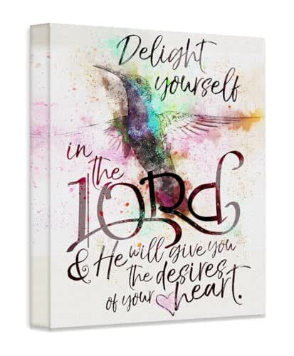 Amazon.com: Bible Verse - Delight Yourself in The Lord - Scripture Home ...