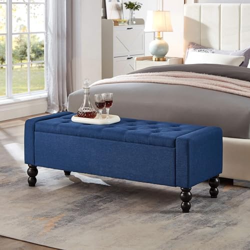 Amazon.com: DRM‘SCUUM 50" W Storage Ottoman Bench with Safety Hinge ...
