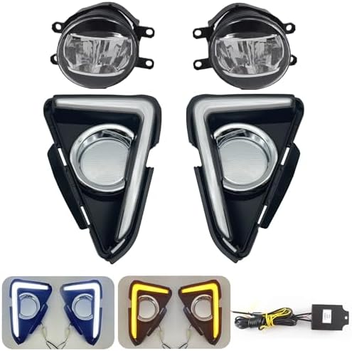 Amazon.com: LED Fog Lights Bezels For 2016 2017 2018 RAV4 Fog Lamps ...