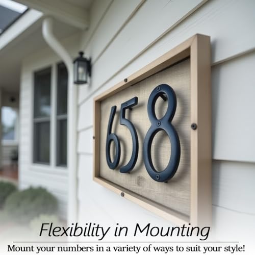 Snapklik.com : NACH Floating House Numbers, 5 Inch Aluminum Black House ...