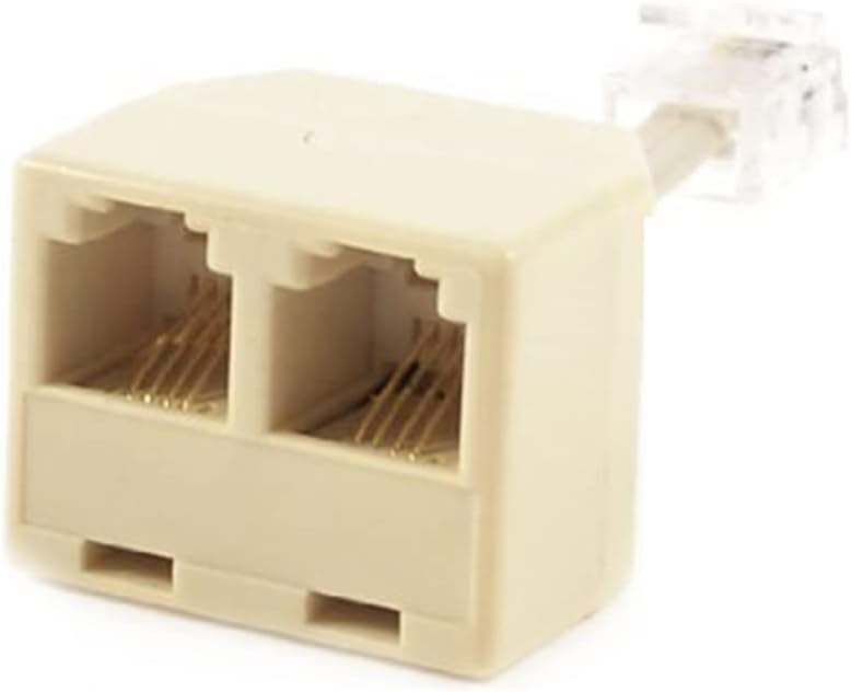 Amazon.com: CurcKua 2 Way Telephone Splitters Male to Female Converter ...
