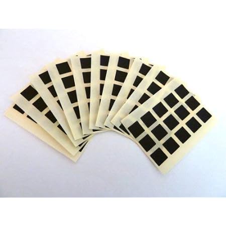 150 Black Square Stickers - Sticky Coloured Self Adhesive Squares for ...