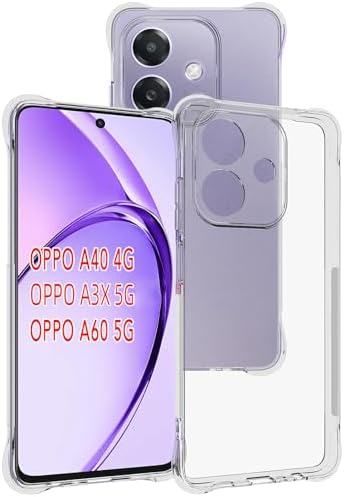 USTIYA Funda para OPPO Reno 13 Pro 5G Case Uso Rudo Bumper Shock-Absorción TPU Transparente ...