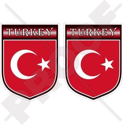 Amazon.com - TURKEY Turkish Turkiye TURK Shield 75mm (3") Vinyl Bumper ...