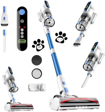 Amazon.com - Cordless Vacuum Cleaner, 450W 40Kpa Stick Vacuum with ...