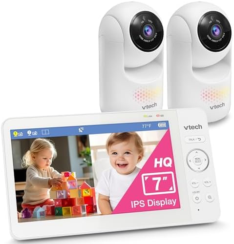 Amazon.com: VTech Advanced HQ Max Twin 7" Digital Video 2-Cameras Baby ...