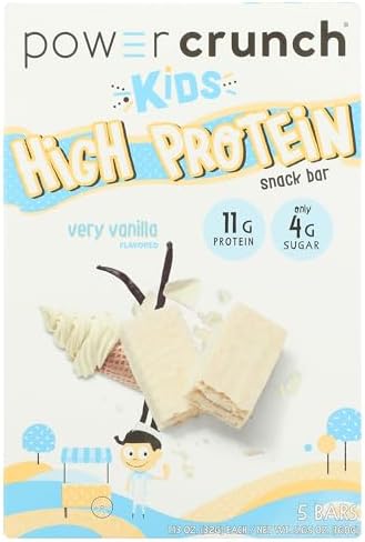 Amazon.com: Power Crunch Kids High Protein Snack Bar, Very Vanilla, 5 ...