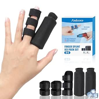 Amazon.com: Trigger Finger Splint and Ice Pack Sleeve (3+2 Set) for ...