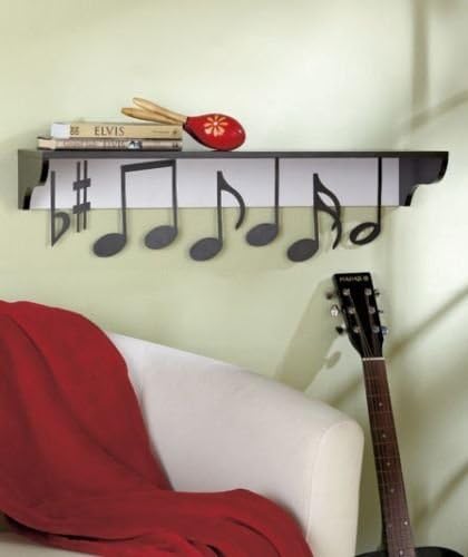 NEW Musical Notes Themed Wall Shelf Music Storage Wall Shelves : Amazon ...