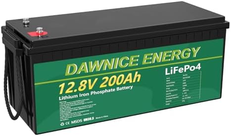 Amazon.com: Dawnice 12.8V 200Ah LiFePO4 Lithium Battery 2560Wh ...