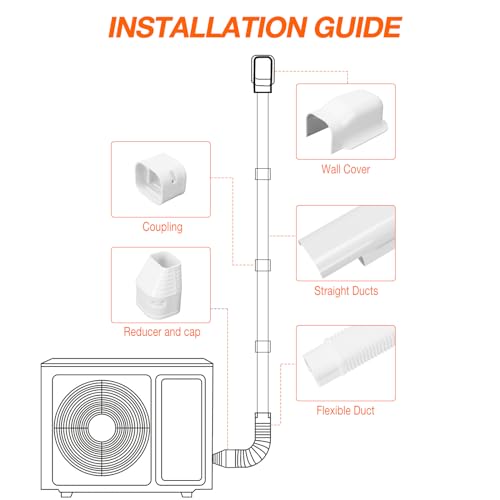 Snapklik.com : Mini Split Line Set Cover Kit 3W 9Ft Air Conditioners ...