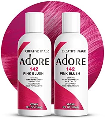 Amazon.com : Adore Semi Permanent Hair Color (142 Pink Blush) (2 Pack ...