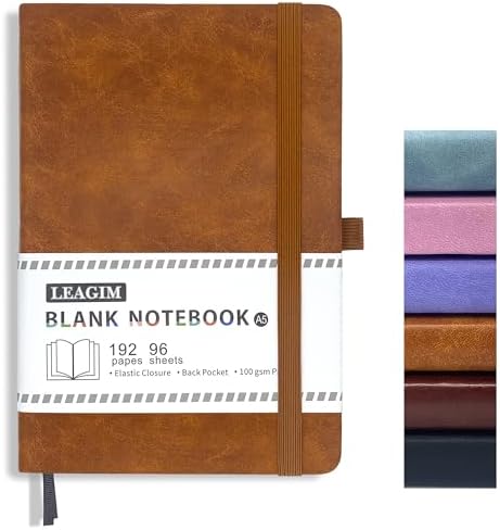 Amazon.com : MUAHLIUB Blank Journal Notebook for Women Men, 256Pages A5 ...