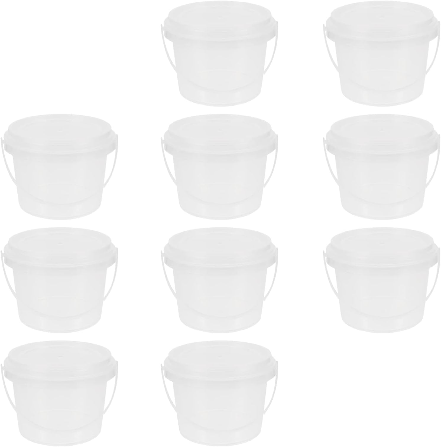 Amazon.com - MARMERDO 5pcs Popcorn Bucket Ice Cream Bucket Clear Bucket ...