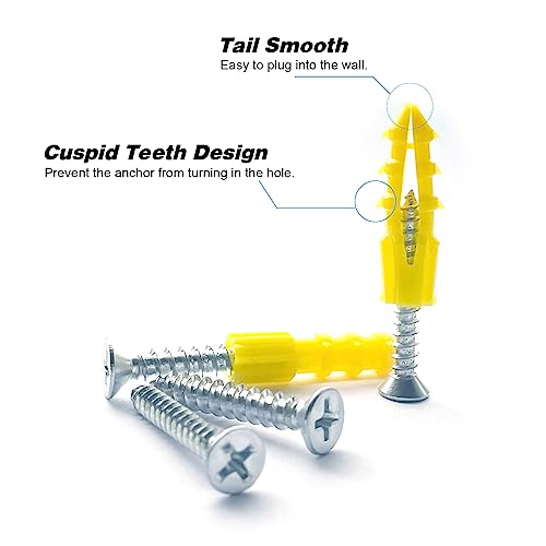 Snapklik.com : FASTENER TREE 286PCS Anchors Screws Kit, Plastic Drywall ...