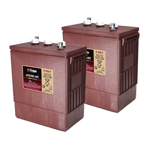 Amazon.com: Trojan J305E-AC 6 Volt, 305 AH Deep Cycle Battery - 2 Pack ...