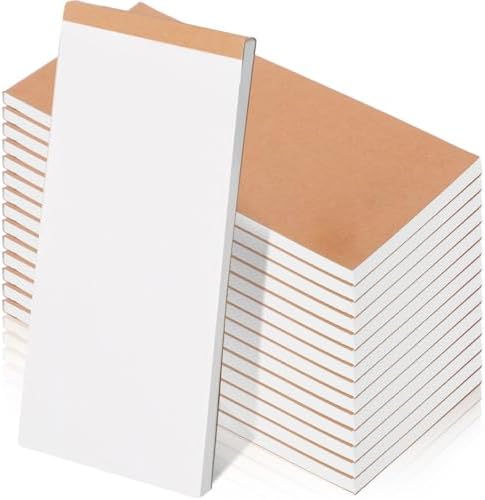 Eaasty 20 Pack Blank Scratch Pads with Kraft Cover 5.5" x 2.7" Blank ...