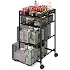 Amazon.com: JKsmart Rolling Makeup Cart Organizer with 3 Drawers ...