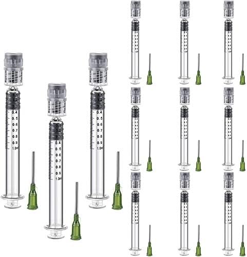 Amazon.com: 24 Pieces Borosilicate Glass Syringes Set Include 12 Pieces ...
