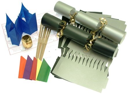 10 X Make your own 14" Black & Silver Christmas cracker kit : Amazon.co ...