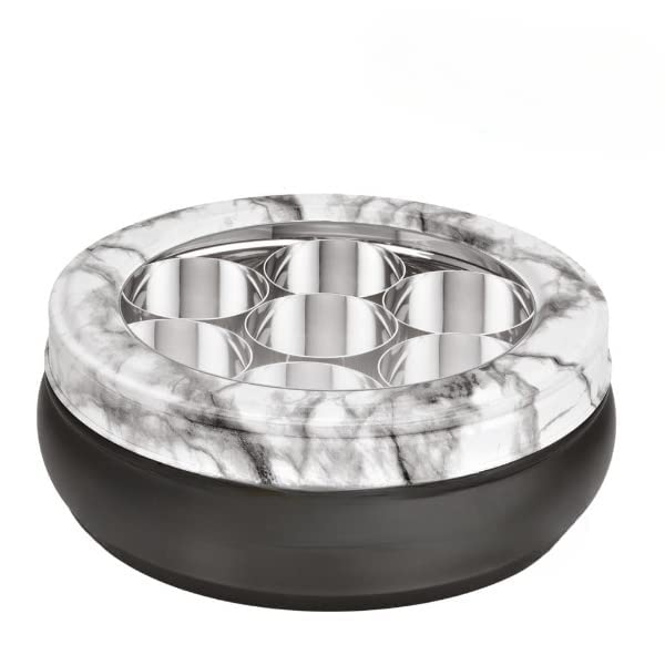 Rajat Stainless Steel Round Elegant Look Spice Box, Masaladani, Masala ...