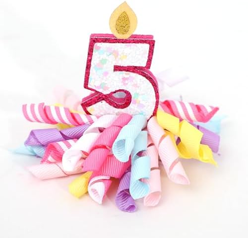 Amazon.com : Birthday Hair Bows for Women Crown Birthday Girl Hair Bow ...