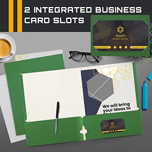 Snapklik.com : Two Pocket Portfolio Folders, 50-Pack, Green, Letter ...