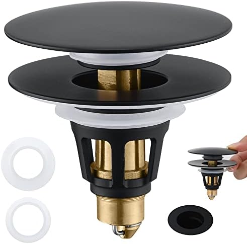 Amazon.com: Universal Bathroom Sink Stopper Bullet Core Push Type Basin ...