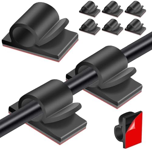 Tomario V2 Cable Clips Self Adhesive, 40PCS USB HDMI Cable Wire ...