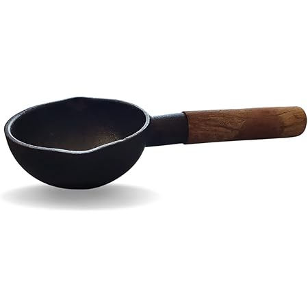 NUTRION Iron Tadka Pan/Vaghar/Chounk/Baghar for Frying Dal/Spices with ...