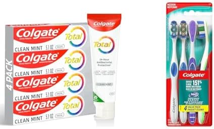 Amazon.com : Colgate Total Clean Mint Toothpaste, 10 Benefits, No Trade ...