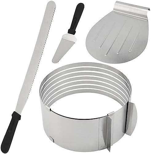 Amazon.com: ZEONHEI 4 PCS Cake Making Supplies, 6 to 12 Inch Adjustable ...