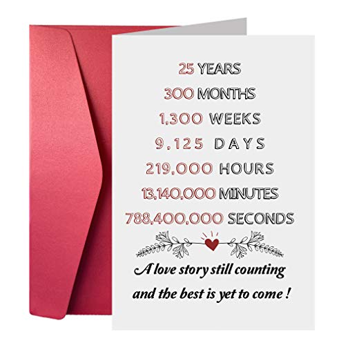 25th Wedding Anniversary Card 25 Year Anniversary Card For Husband 
