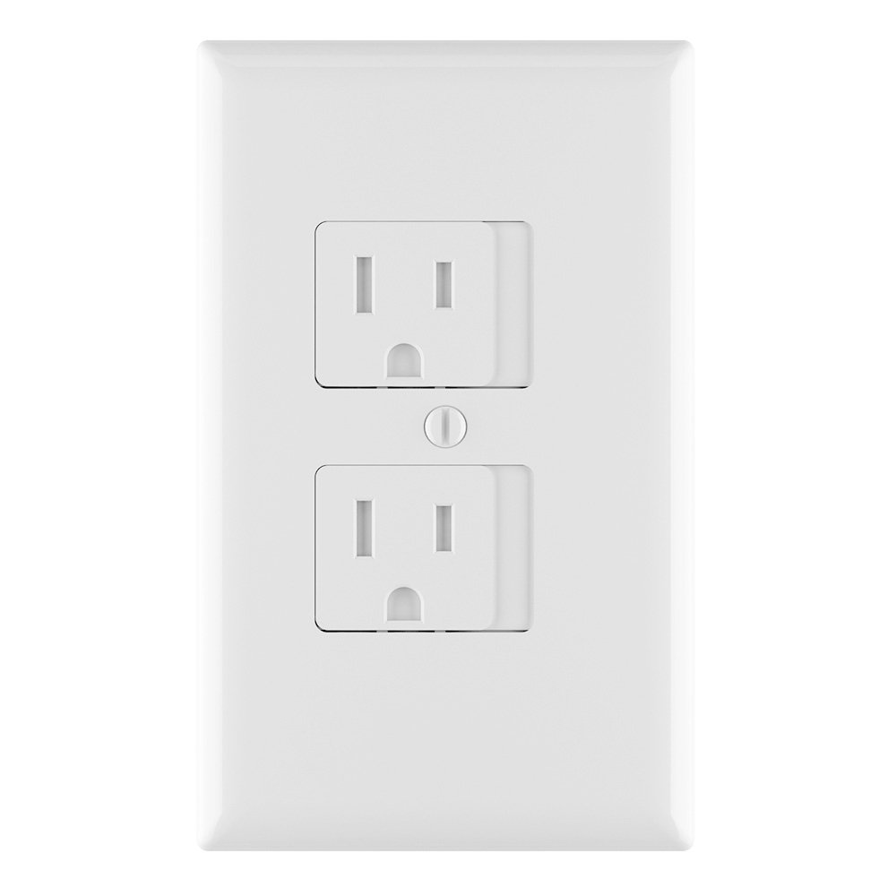 Snapklik.com : 10 Pack - SnapPower SafePlate - For Duplex Outlets Self ...