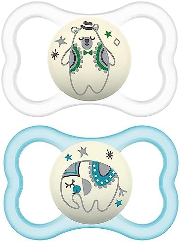 Amazon.com : MAM Air Night Pacifiers, MAM Sensitive Skin Pacifier 6 ...