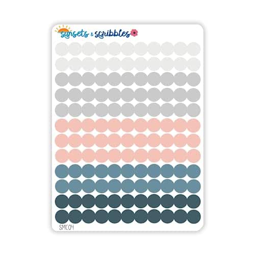 Amazon.com: Sunsets and Scribbles Translucent Dots, Planner Dots ...