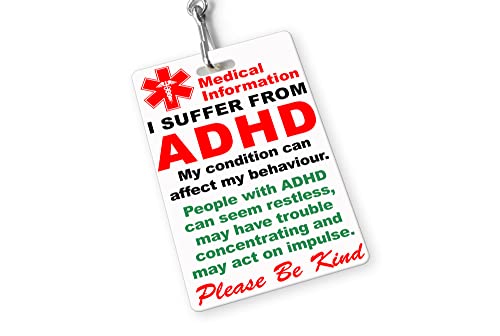 ADHD Hidden Disability Awareness ID Card & Lanyard Keyring (Card Only ...