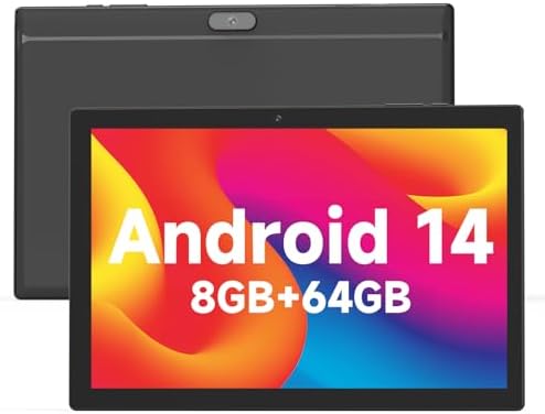 Amazon.com: Tableta Android 14 de 10 pulgadas, DDR4 8GB RAM 64GB ...