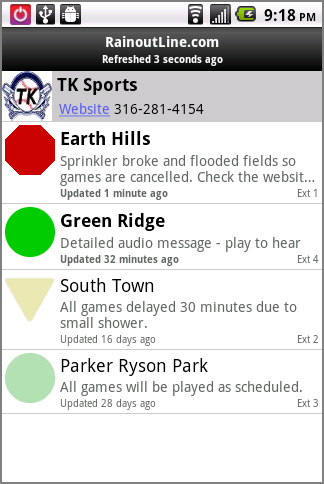 RainoutLine.com - App on Amazon Appstore