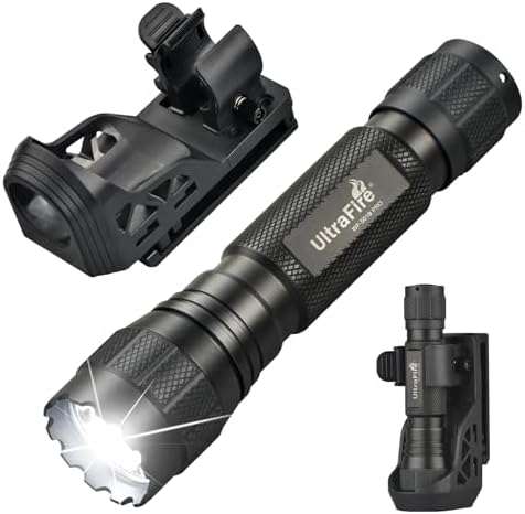 ULTRAFIRE Tactical Flashlight High Lumens with Holster, 1200 Lumen ...