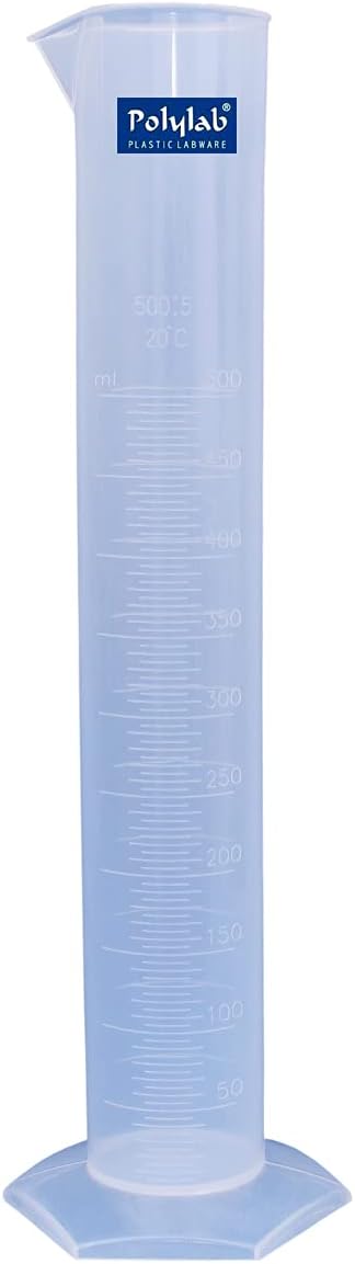 Labifie Polypropylene Plastic Measuring Cylinder Transparent Graduated ...