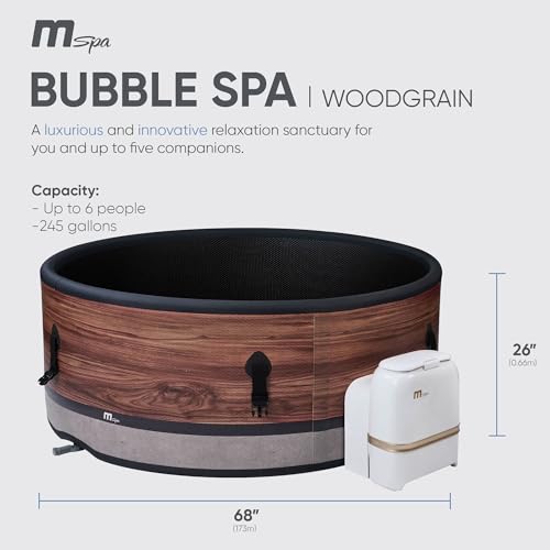 MSpa Duet 138 Jet Outdoor Patio Bubble Hot Tub Wi-Fi Enabled App ...