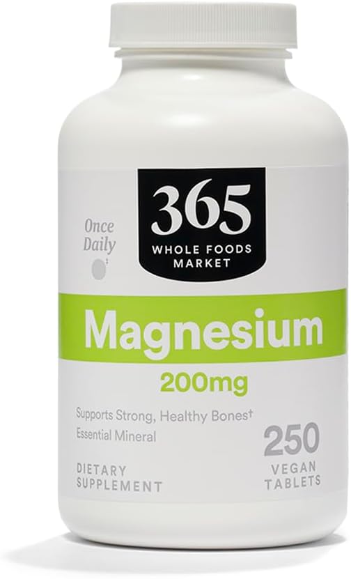 Amazon.com: 365 de Whole Foods Market, magnesio 200 mg, 250 tabletas ...