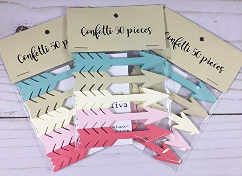 Amazon.com: 50 Arrow Confetti - 3.6" Inch (Coral Pink Cream Mint ...