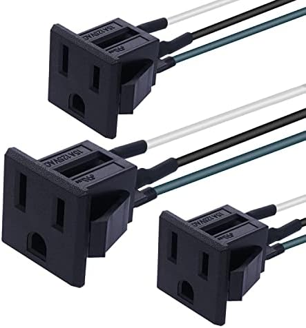 Amazon.com: Panel Mount Outlet Power Socket 10Pcs US Plug 3 Pins AC 15A ...