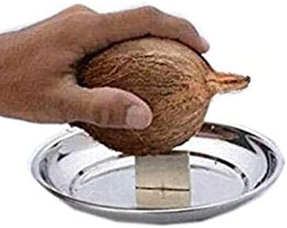 Aicon Heavy Duty Coconut Breaker Plate for Easy to Break Coconut (Large ...